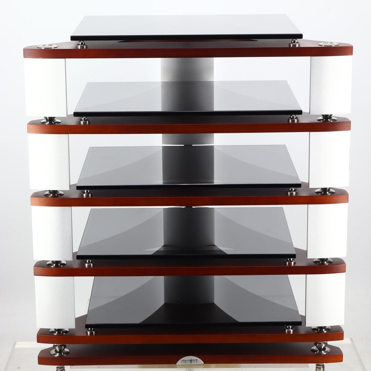 Naim Fraim Base & 4 Shelves Hifi Stand - Dark Cherry / Silver ...